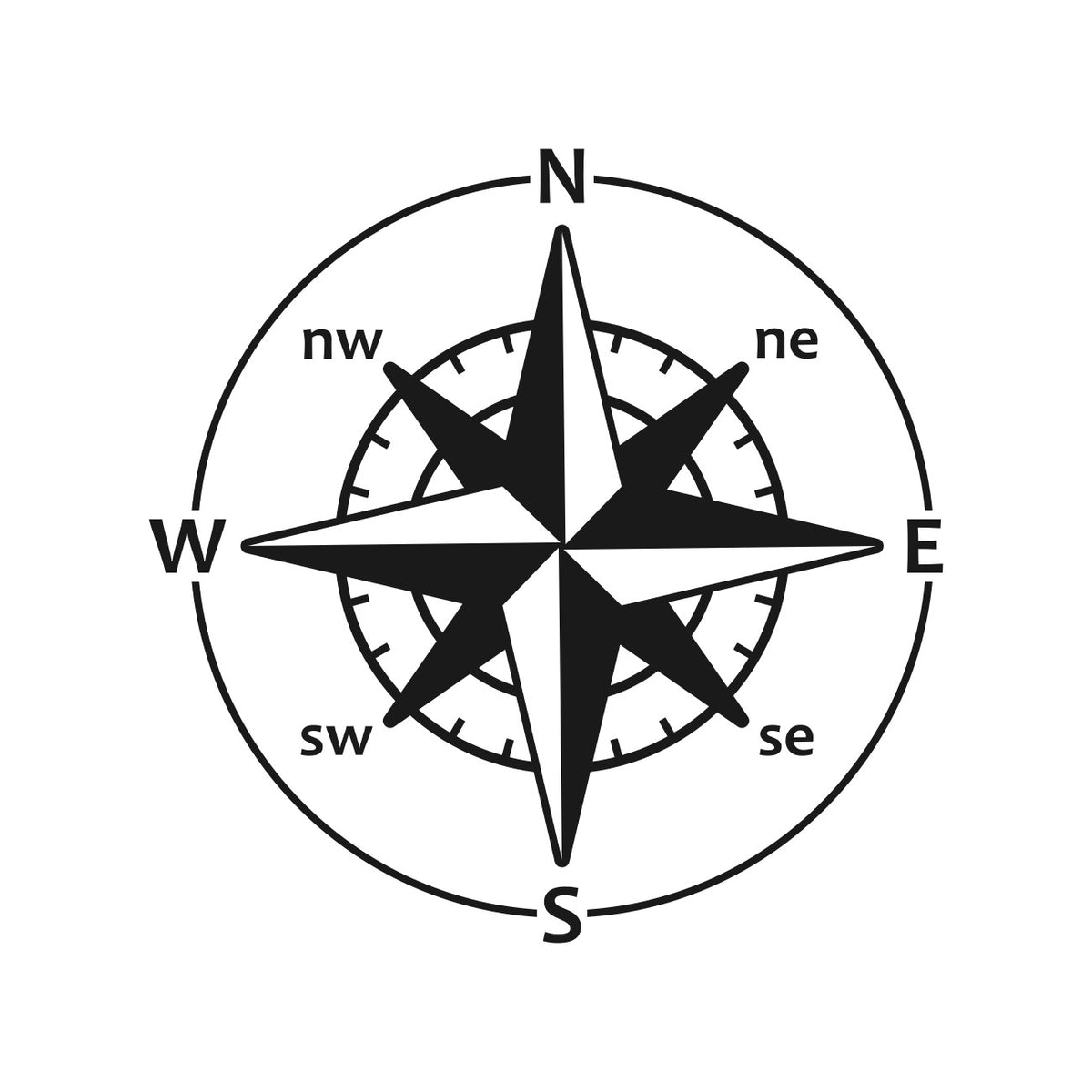 Compass Large Sticker | Motorhome Decal – 38k Vinyl Graphics