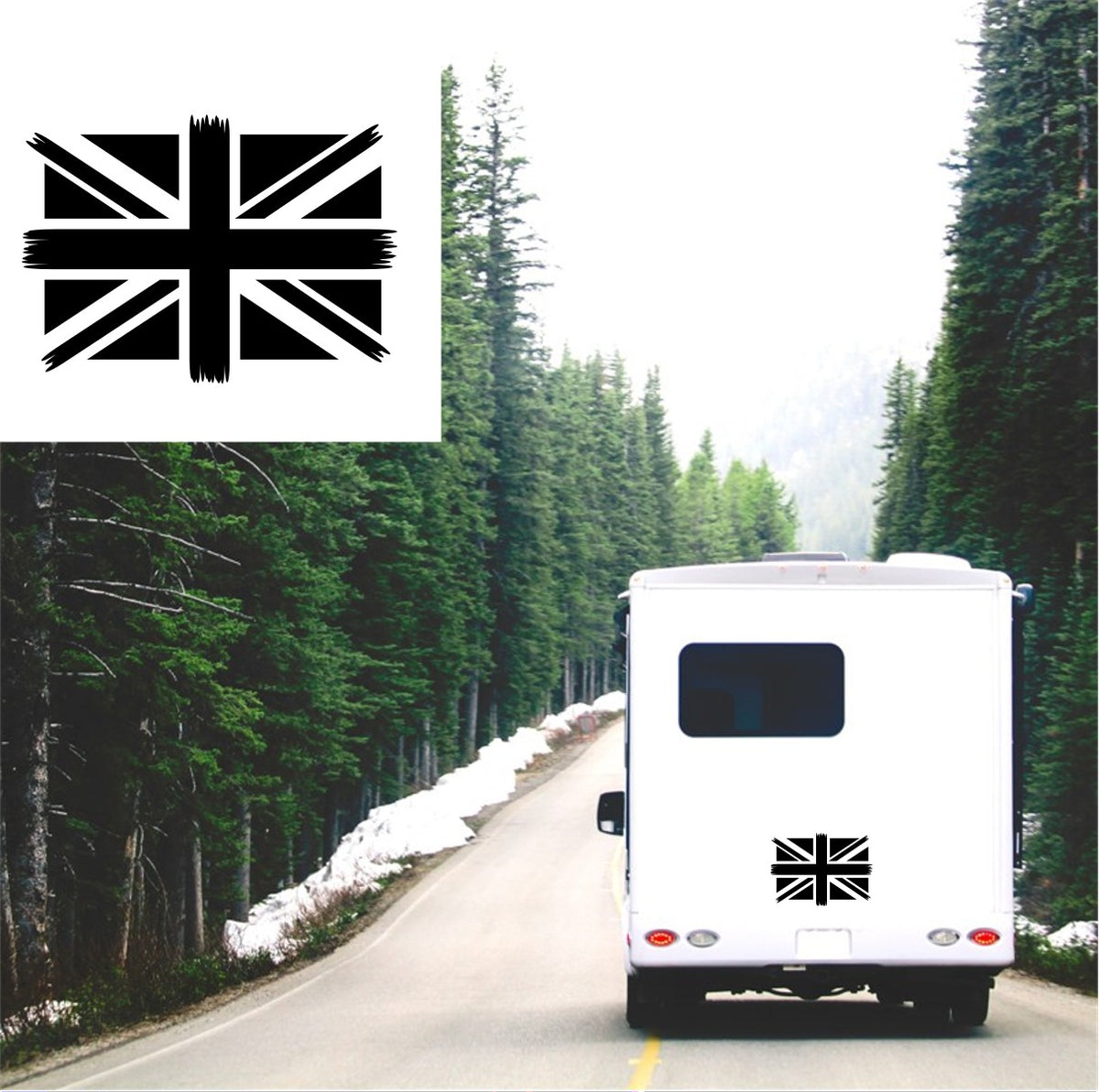 Union Jack Distressed Flag Sticker | GB Motorhome Decal – 38k Vinyl ...