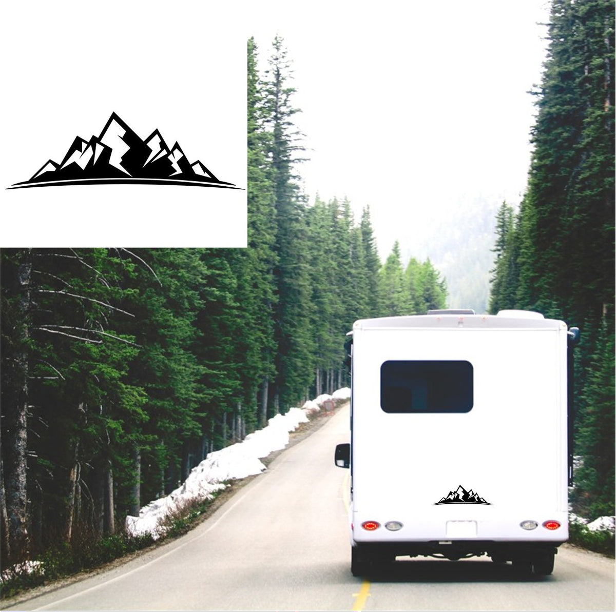 Mountain Range Sticker | Motorhome Decal – 38k Vinyl Graphics