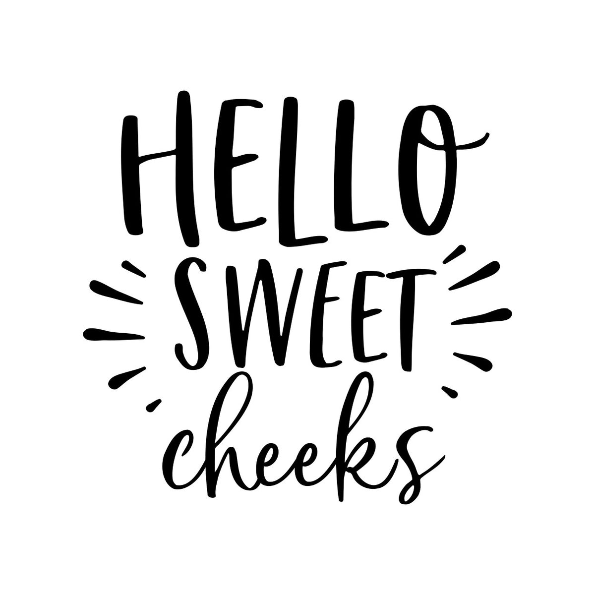 Hello Sweet Cheeks Toilet Sticker | Bathroom stickers – 38k Vinyl Graphics