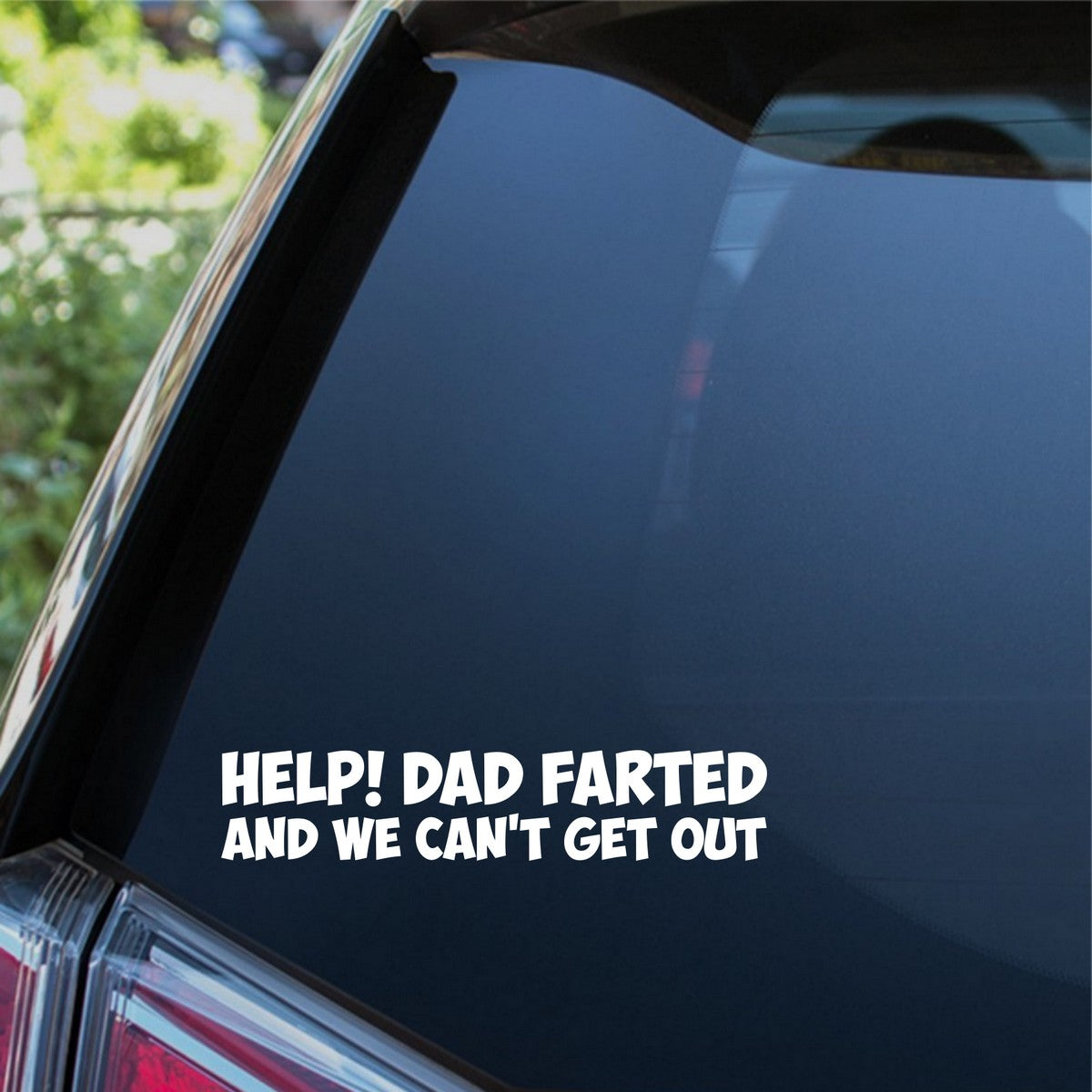 Help Dad Farted And We Can't Get Out Car Sticker | 38k Vinyl Graphics