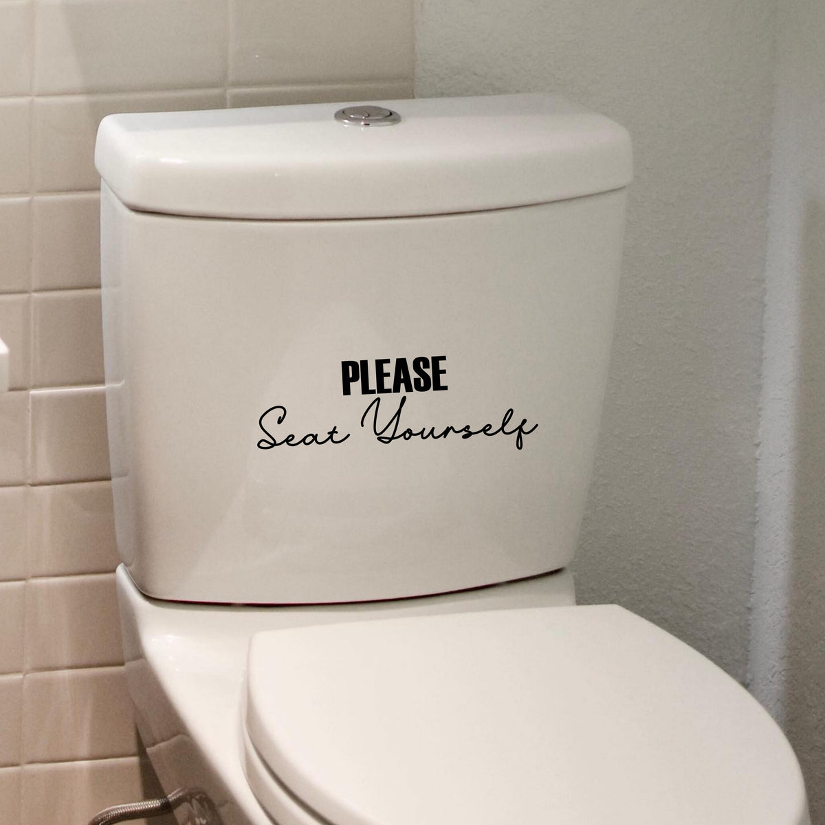 Please Seat Yourself Toilet Sticker | Bathroom stickers – 38k Vinyl ...