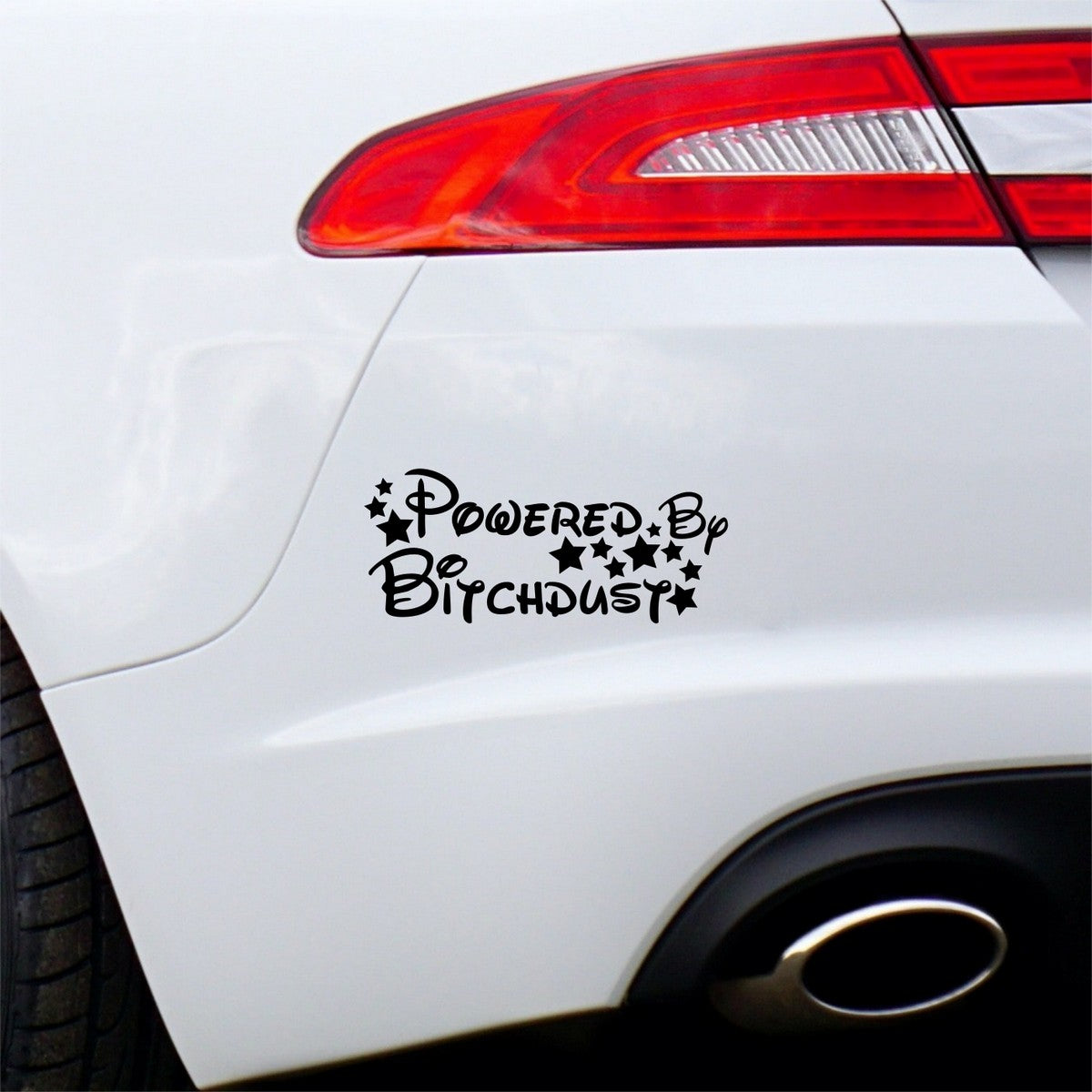 Powered By Bitchdust Car Sticker | 38k Vinyl Graphics